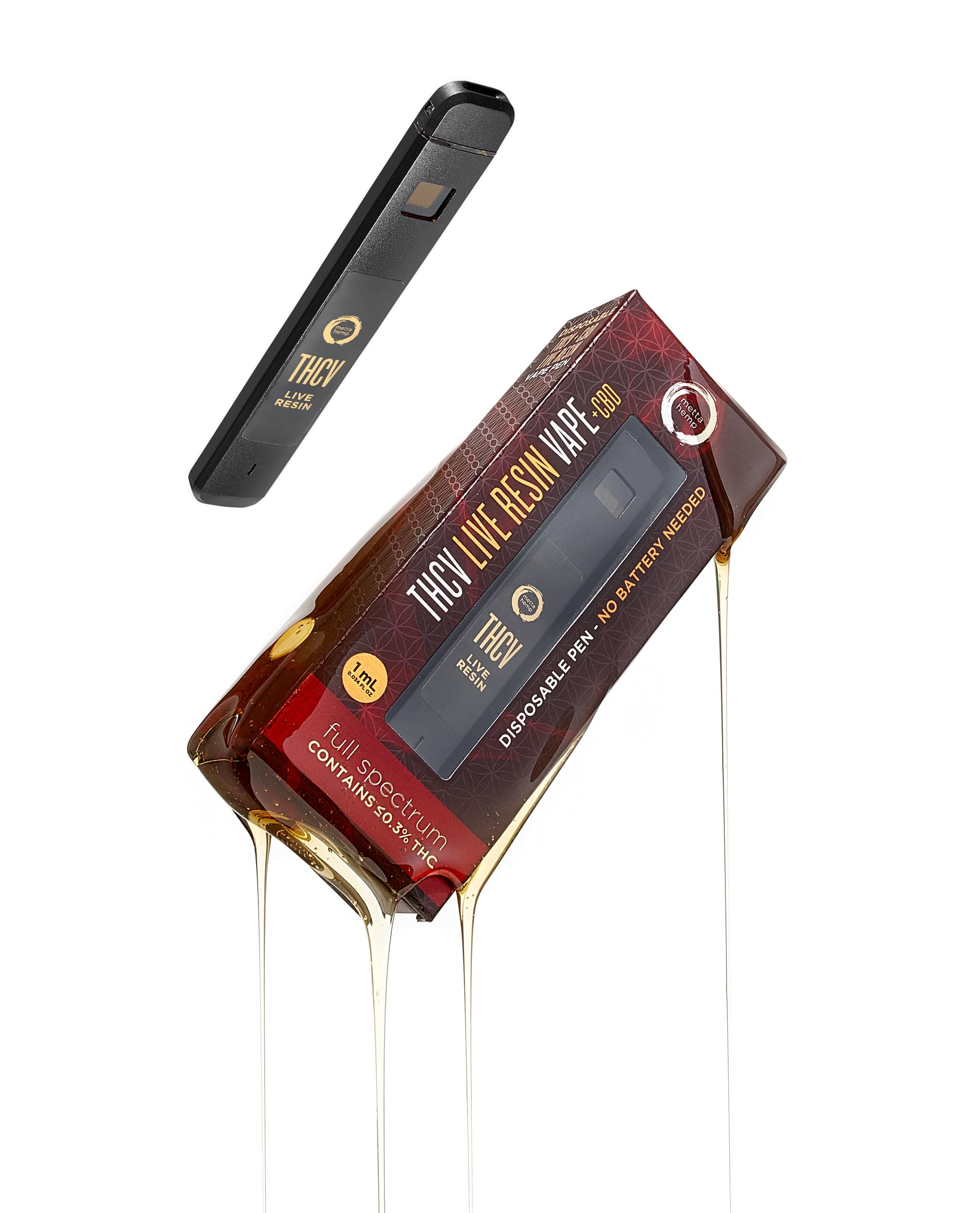 THCV Live Resin Disposable Vape Pen 1ml | Metta Hemp